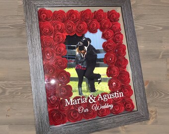 Personalized Shadow Box Custom Shadow Box Heart Shaped | Etsy