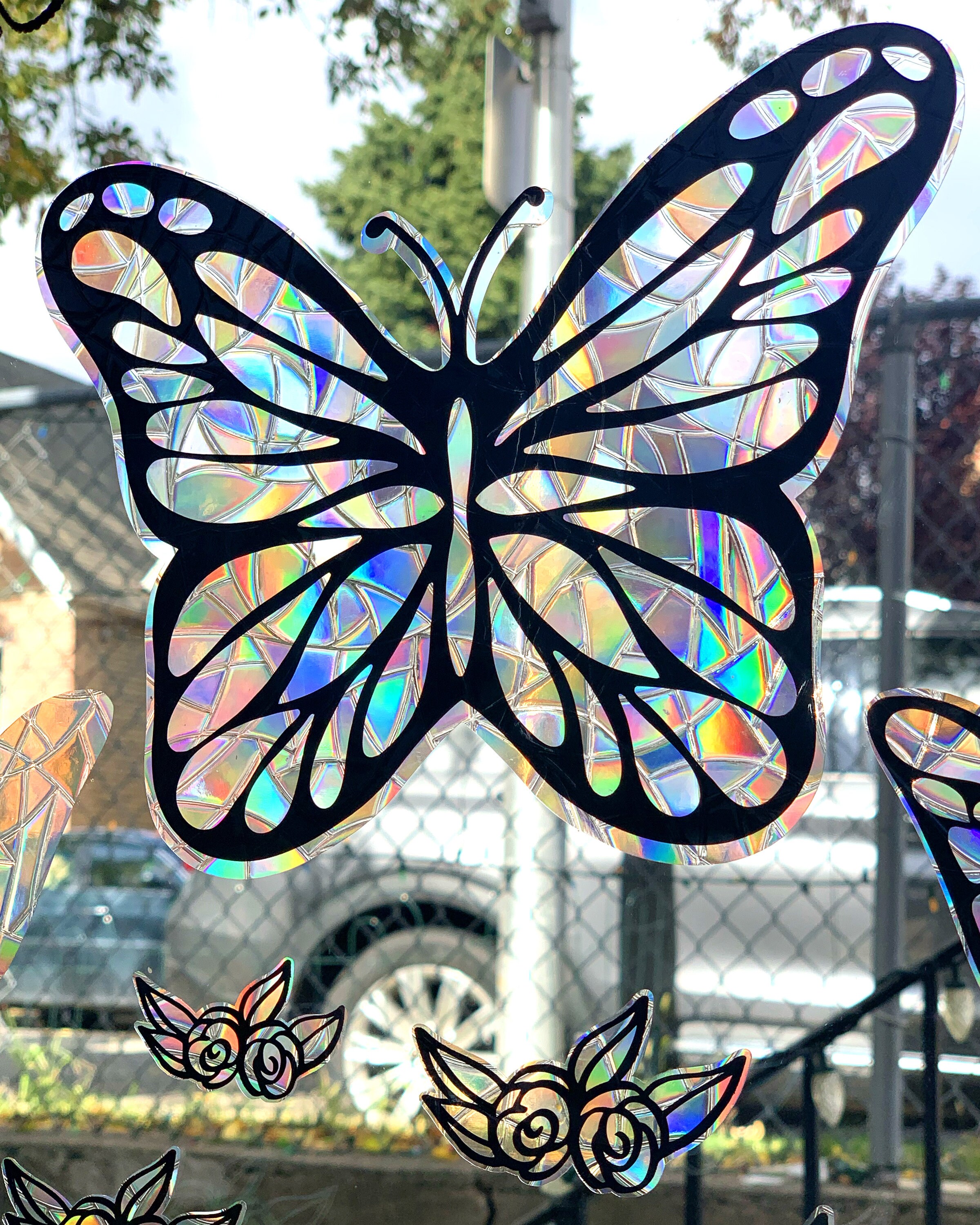 Butterfly Window Cling Set of 3 Butterfly Sun Catcher Removable ...