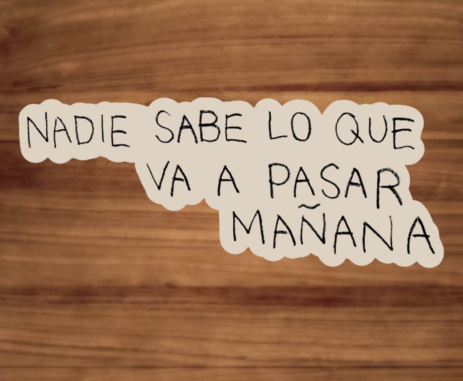 Nadie Sabe Lo Que Va a Pasar Manana Sticker | Bad Bunny New Album | - Etsy