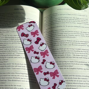 Kitty Bookmark / Kid Friendly Bookmark / Ribbon and Bows Bookmark - Etsy