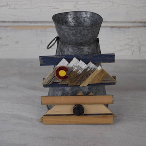 Colorado Magnet - 2"x4" Handmade Wooden Flag-inspired CO Mountain ...