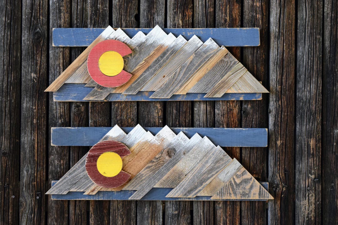 Rustic Colorado Mountain Wall Decor - Etsy