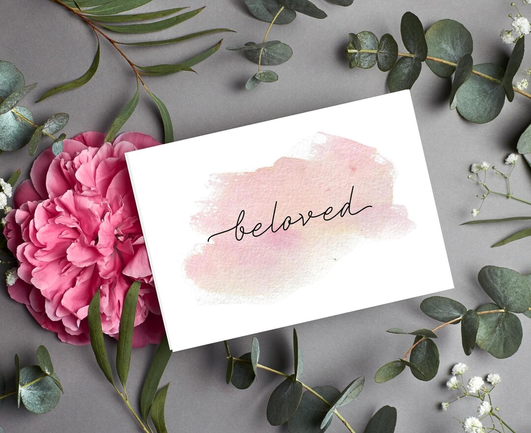 Digital Card beloved Printable Card Pastel Pink for My Wife Gift for ...