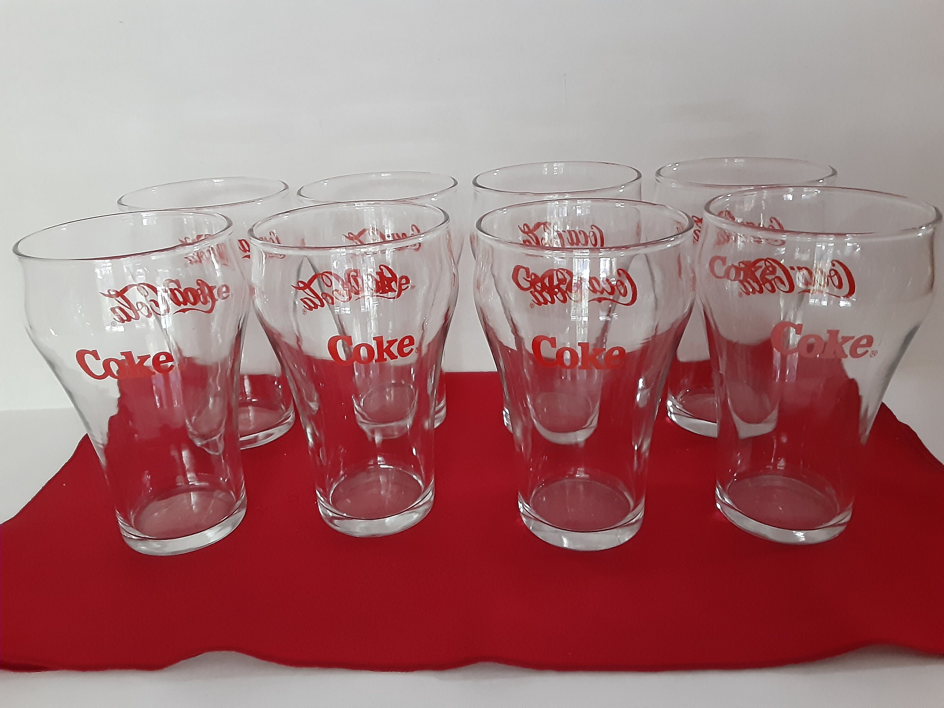 Coca Cola Glass Red