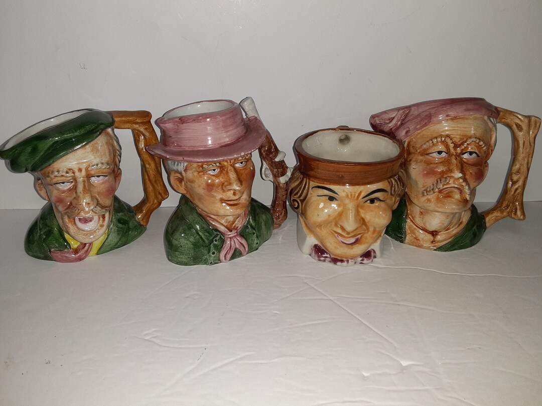 Four Toby Mugs, Occupied Japan, Portugal, Cups, Collectible, Set of 4 ...