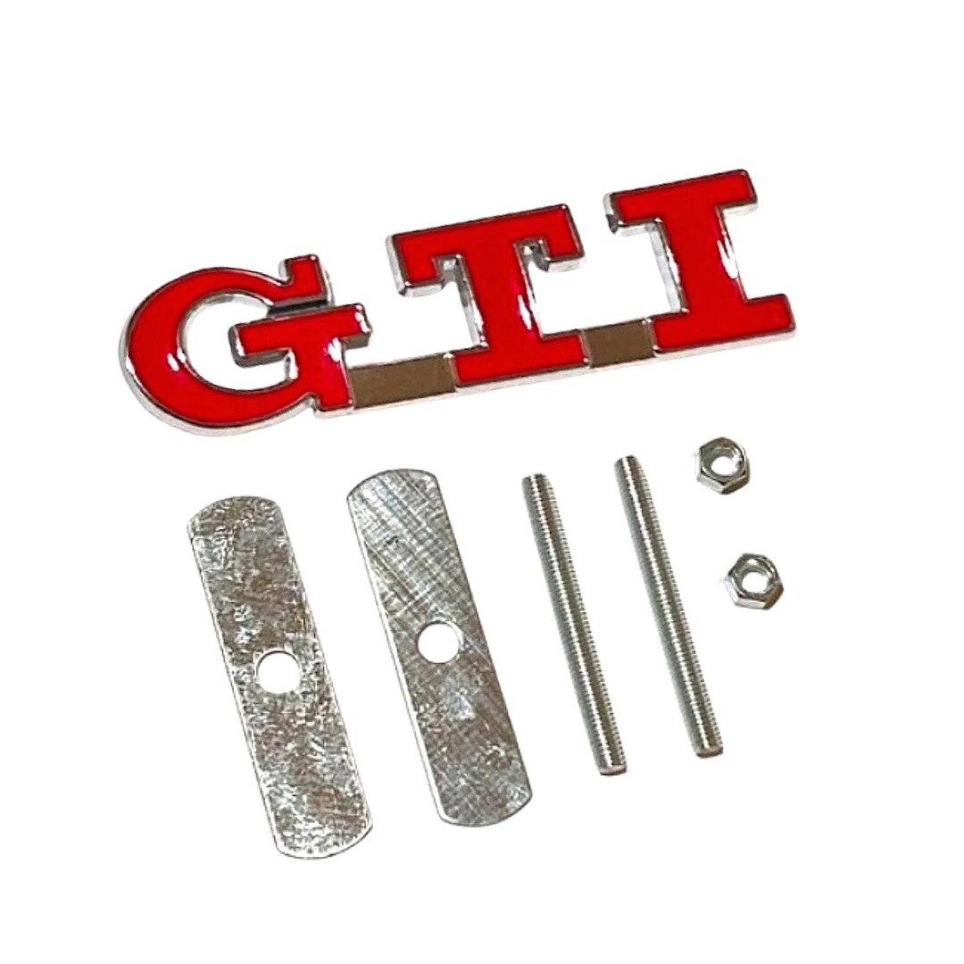 Sport Red GTI Car Front Grille Emblem 3D Metal Logo - Etsy