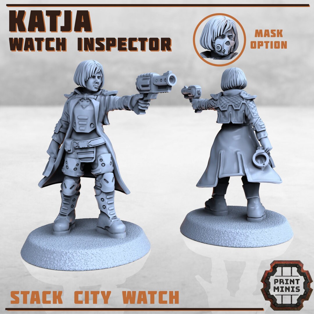Katja, Watch Inspector 28-32mm Sci-fi Resin Miniature - Etsy