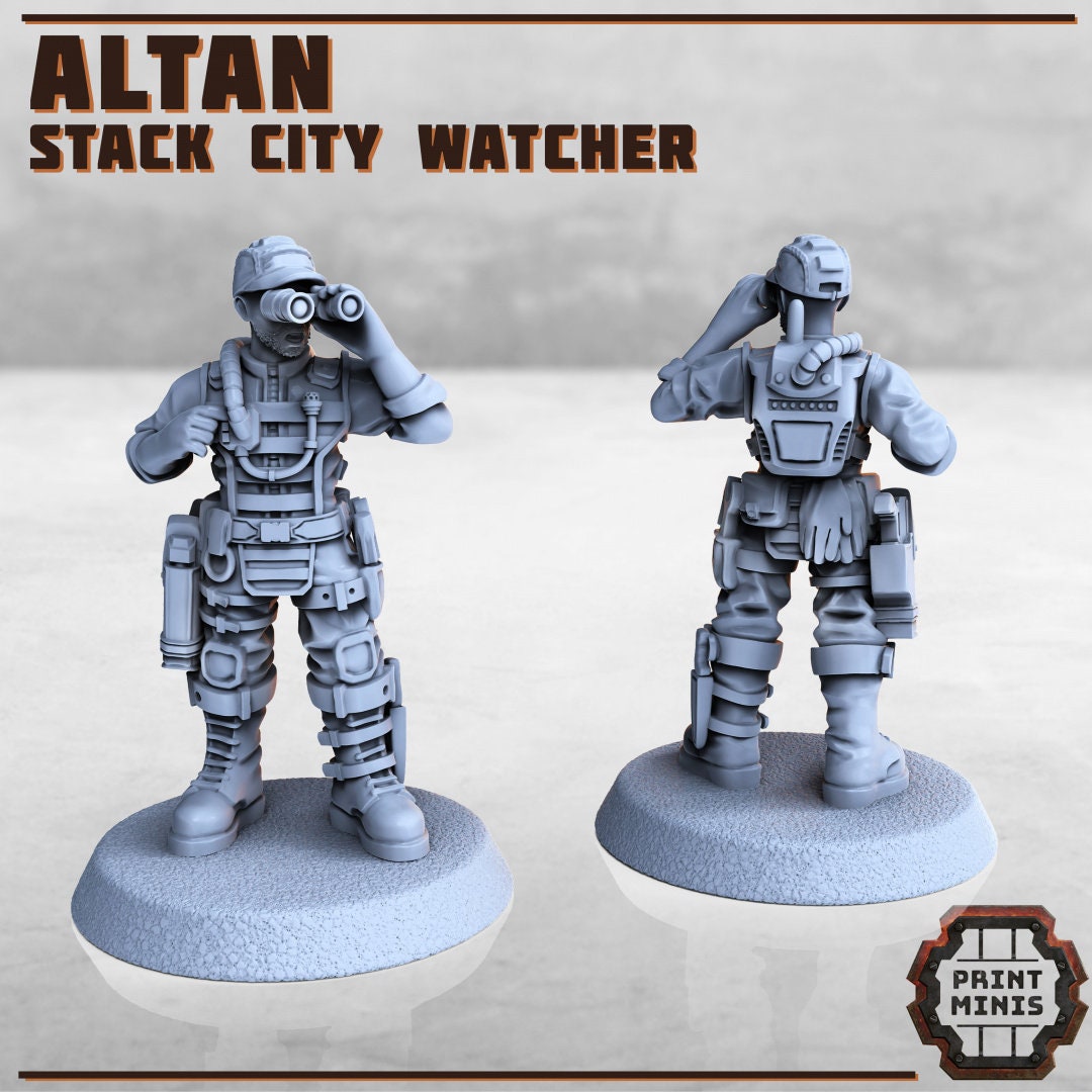 Altan Stack City Watcher 28-32mm Sci-fi Resin Miniature - Etsy