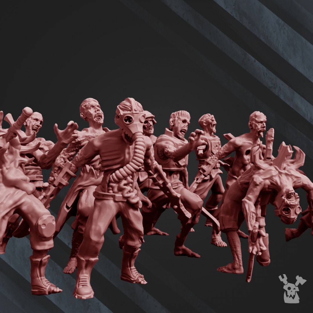 10 X Pandemic Zombies 32mm Resin Miniatures - Etsy
