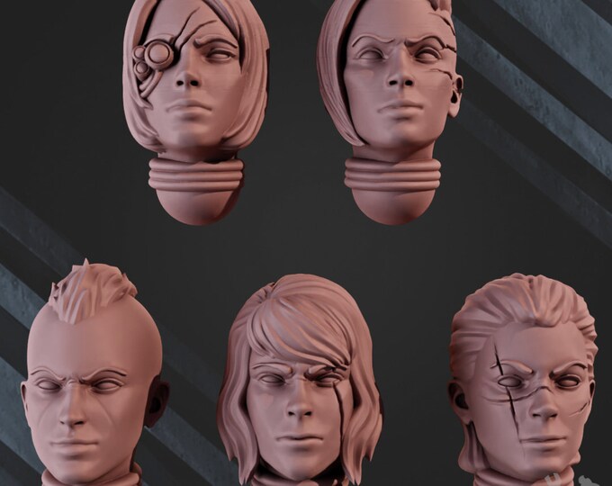 Alternative Heads 28mm Wargaming Resin Models Fine Detail - Etsy