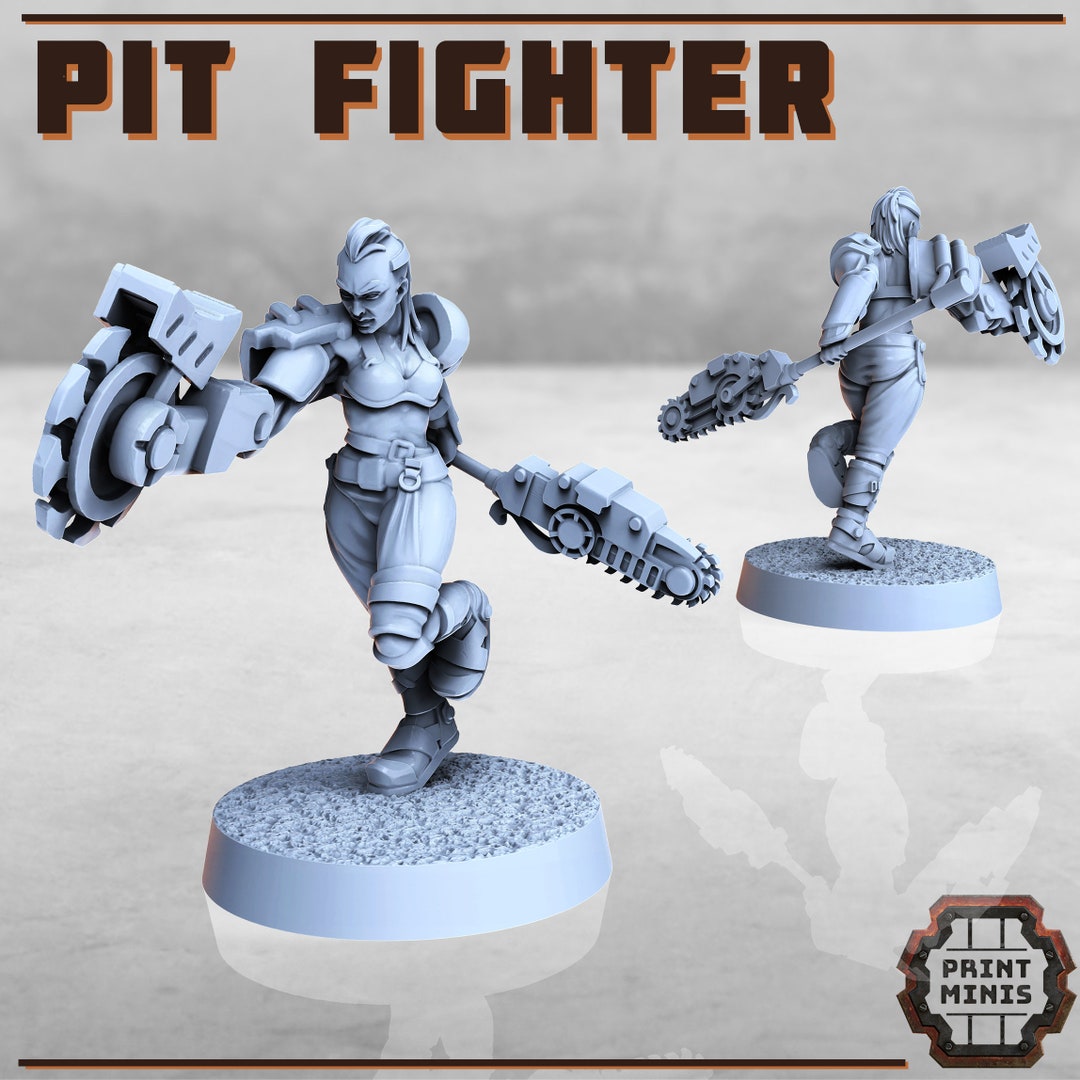 Female Pit Fighter 28mm heroic Sci-fi Resin Miniature - Etsy