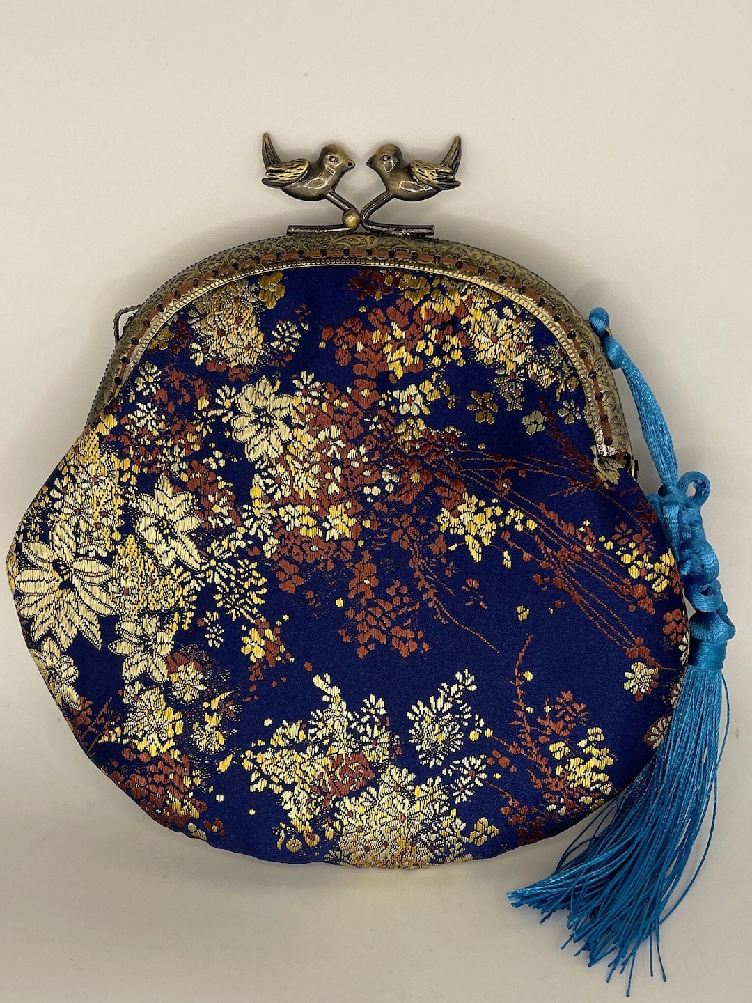 Vintage Inspired Satin Coin Purse Makeup Bag Clutch With Traditional ...