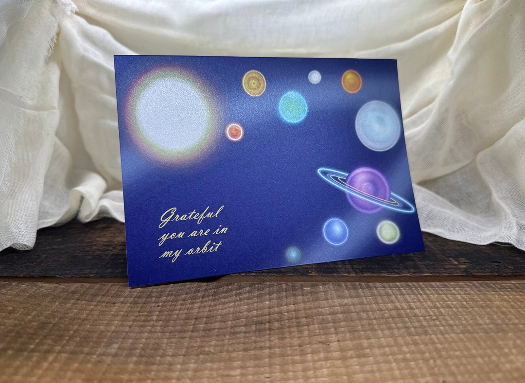 Orbit Card - Gratitude Card - Thank You Notecard - Friendship ...