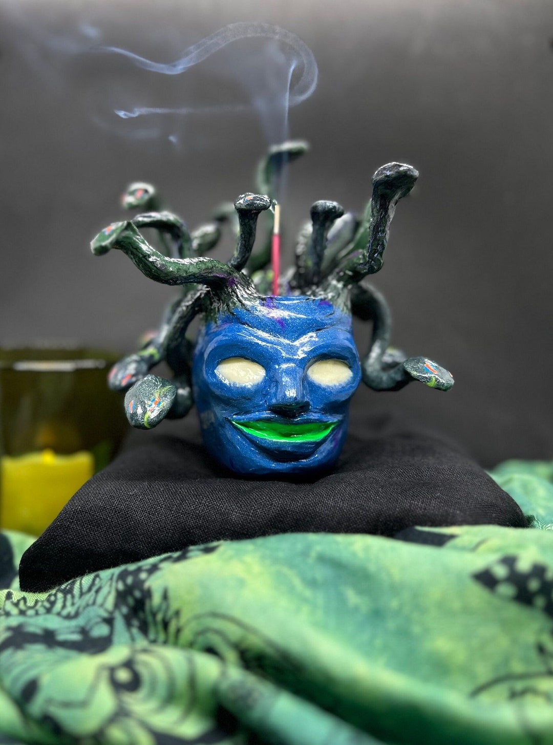 Medusa Incense Holder - Greek Mythology - Rare Monster Art - Unique ...