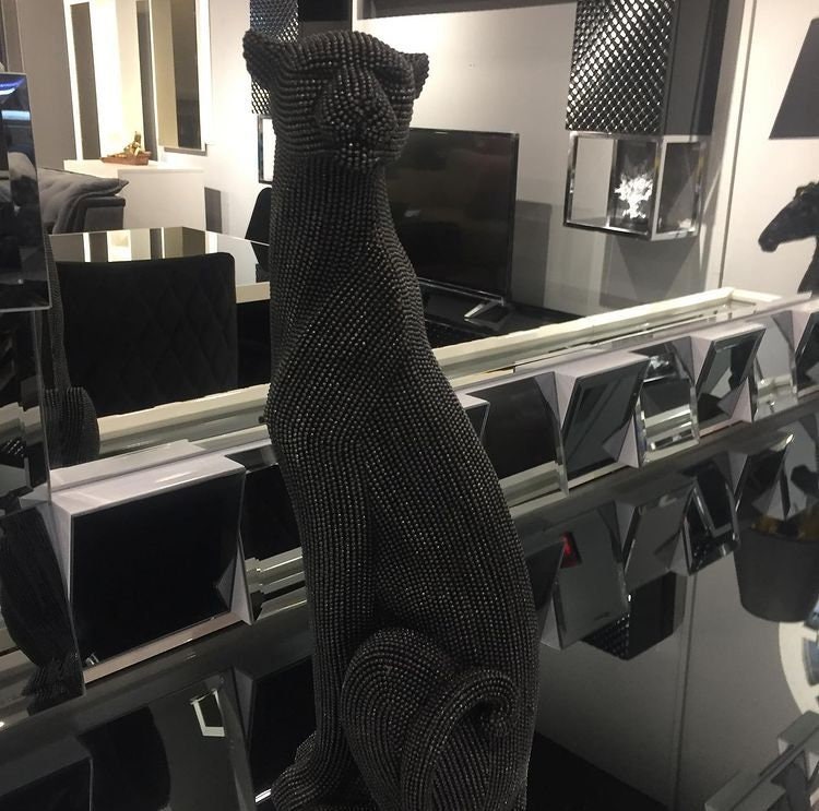 Big Puma Sculpture,big Black Panther Statue, - Etsy