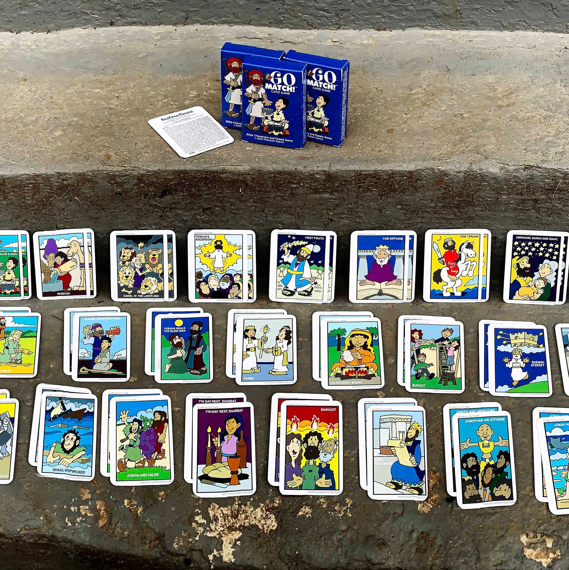 A Bible Story Card Game for the Whole Family, "go Match!" | Biblical ...