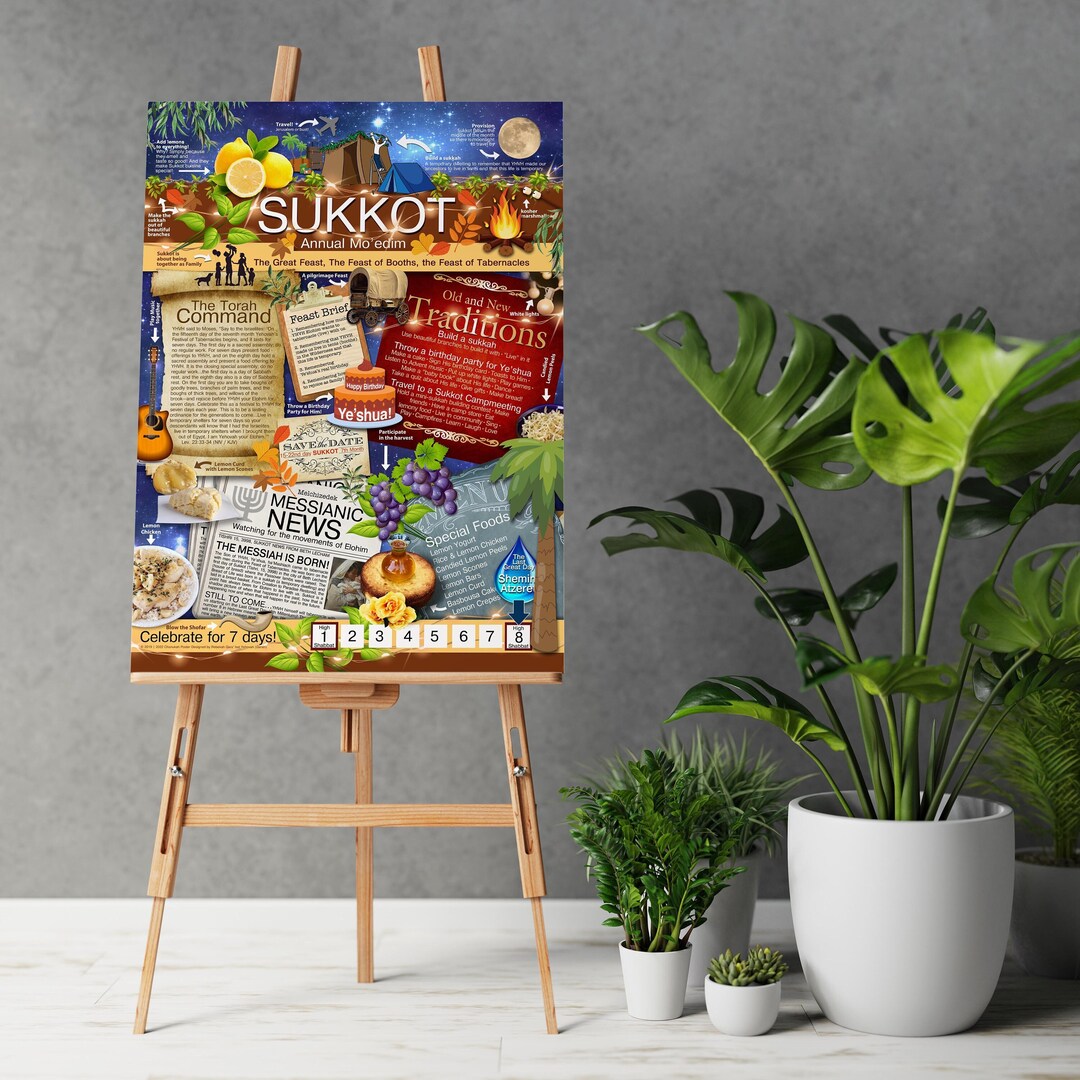 Stunning Sukkot (tabernacles) Poster | Sukkot Decoration | Sukkot Wall ...
