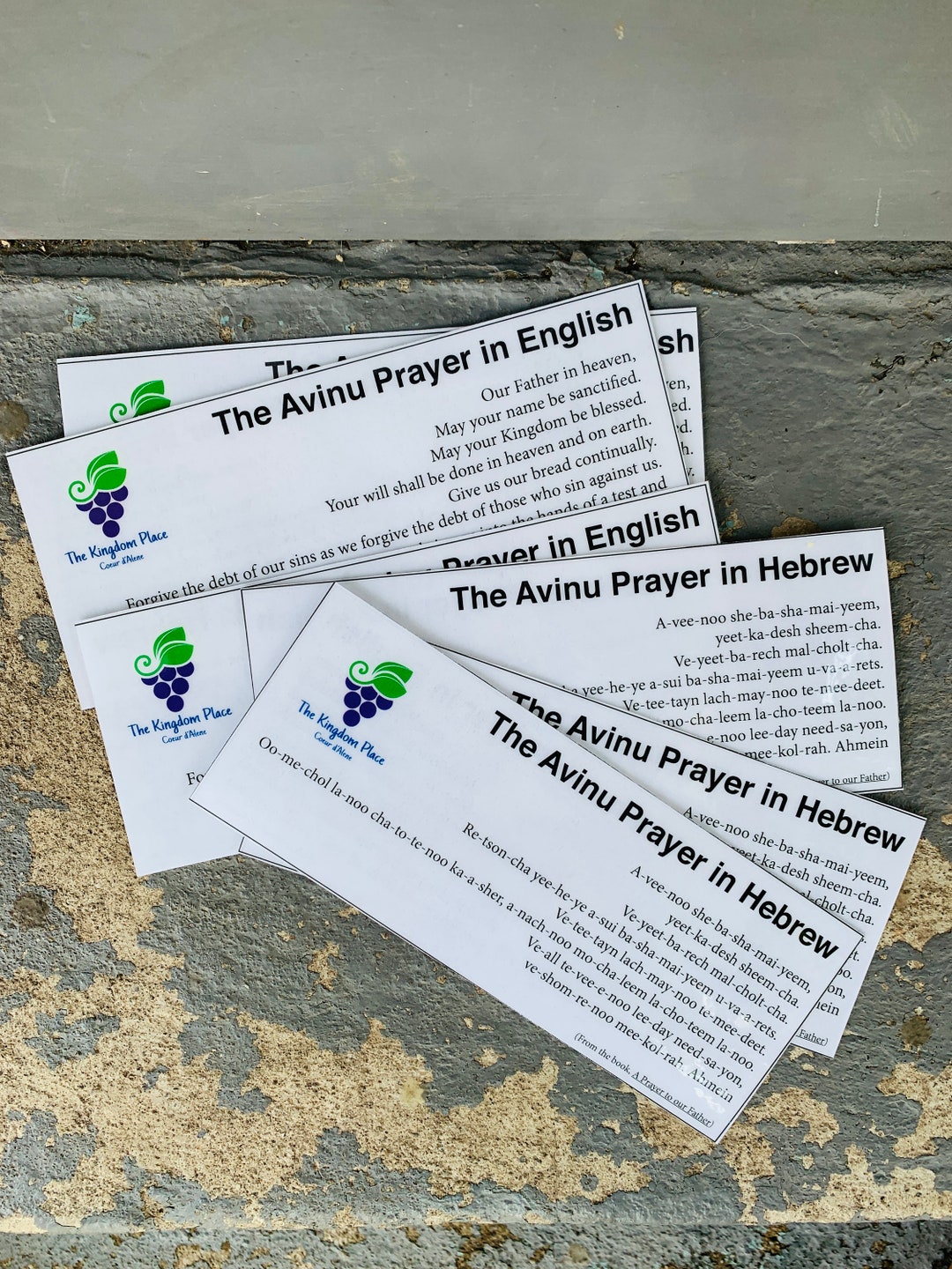 Avinu Prayer Cards in English and Hebrew (PDF Download) - Etsy