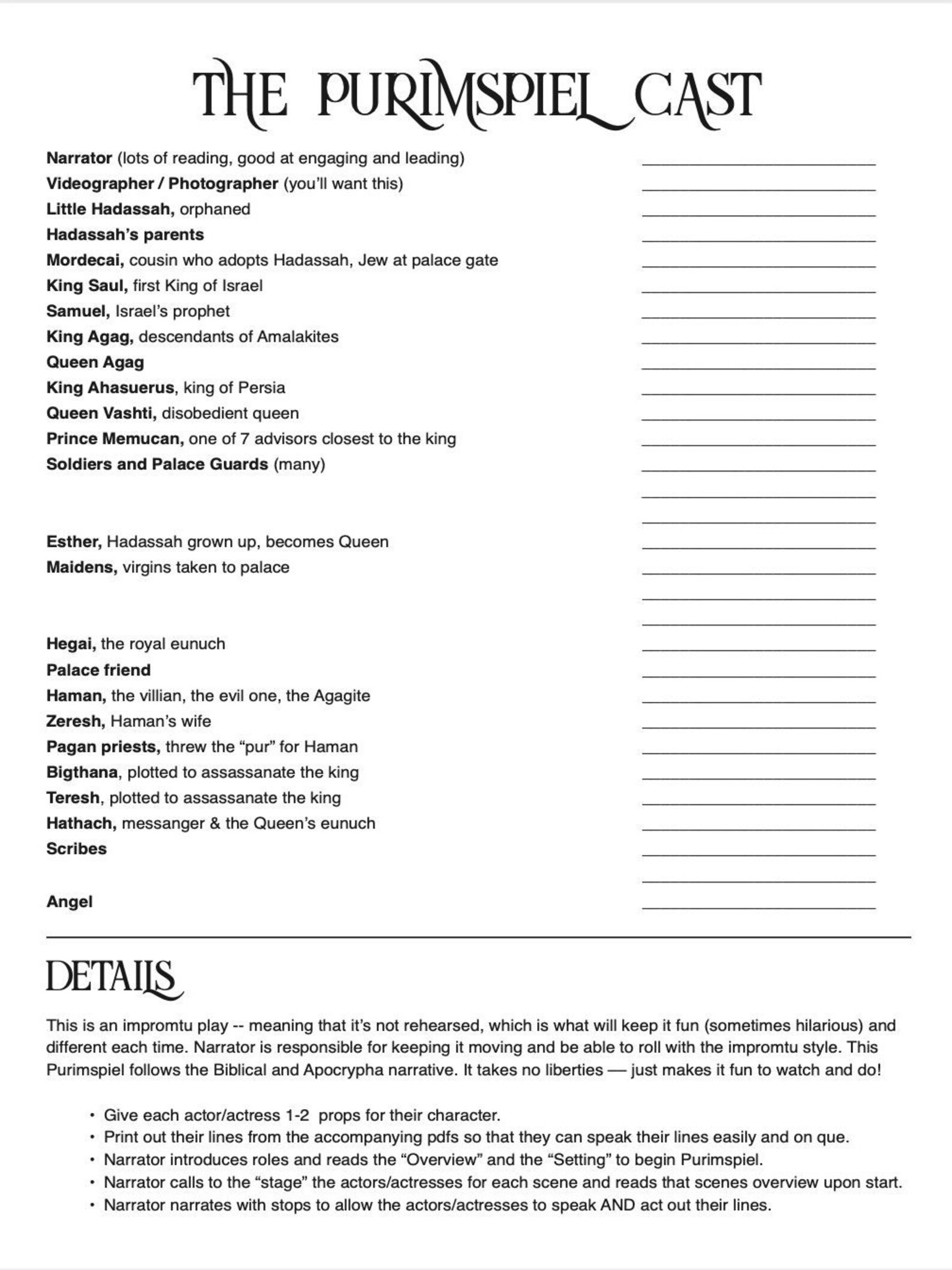 Purim Spiel PDF Download | Purim Play | Purim Script & Story | Purim ...