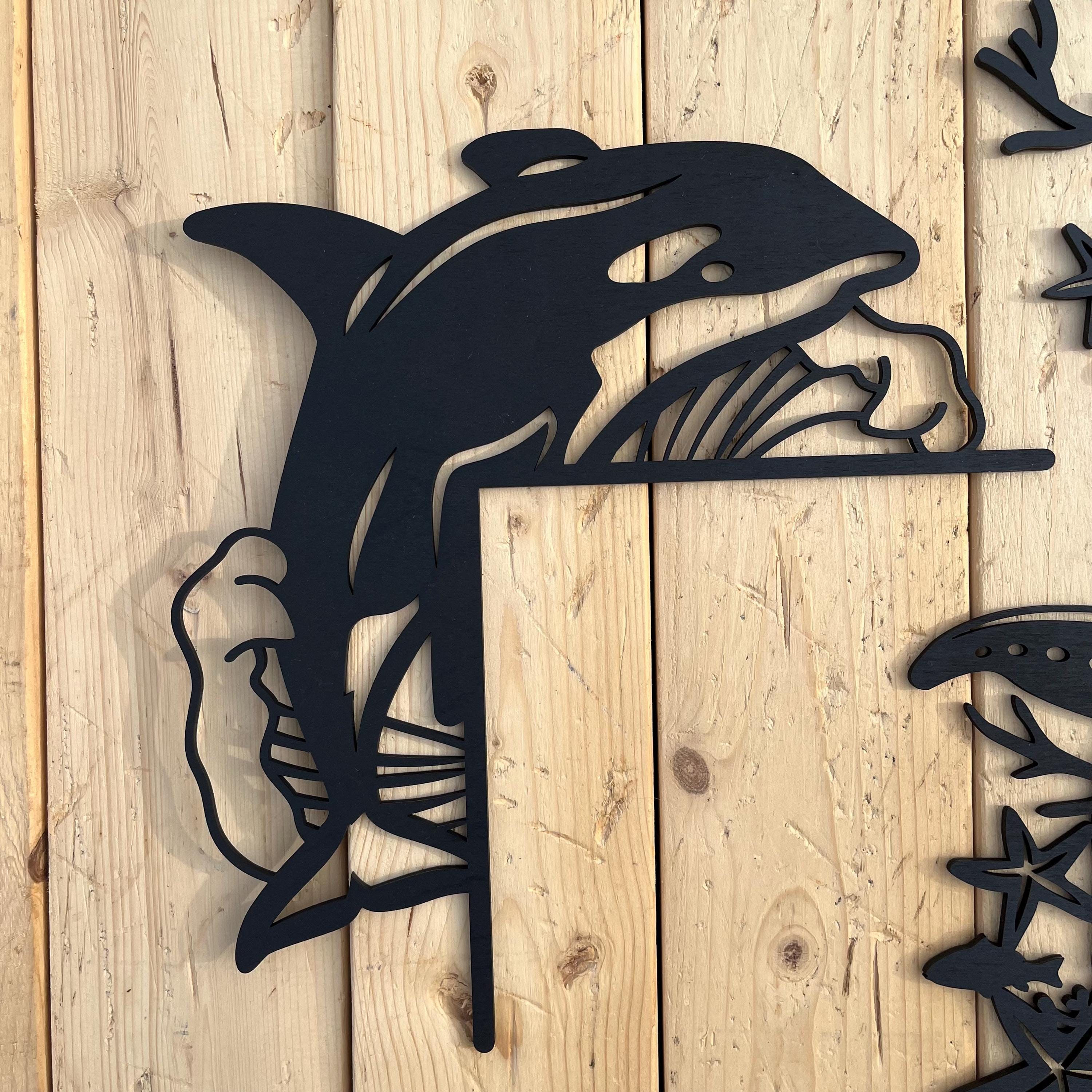 UNDER THE SEA Ocean Aquatic Door Corner Sign | Wood Marine Animal Decor ...