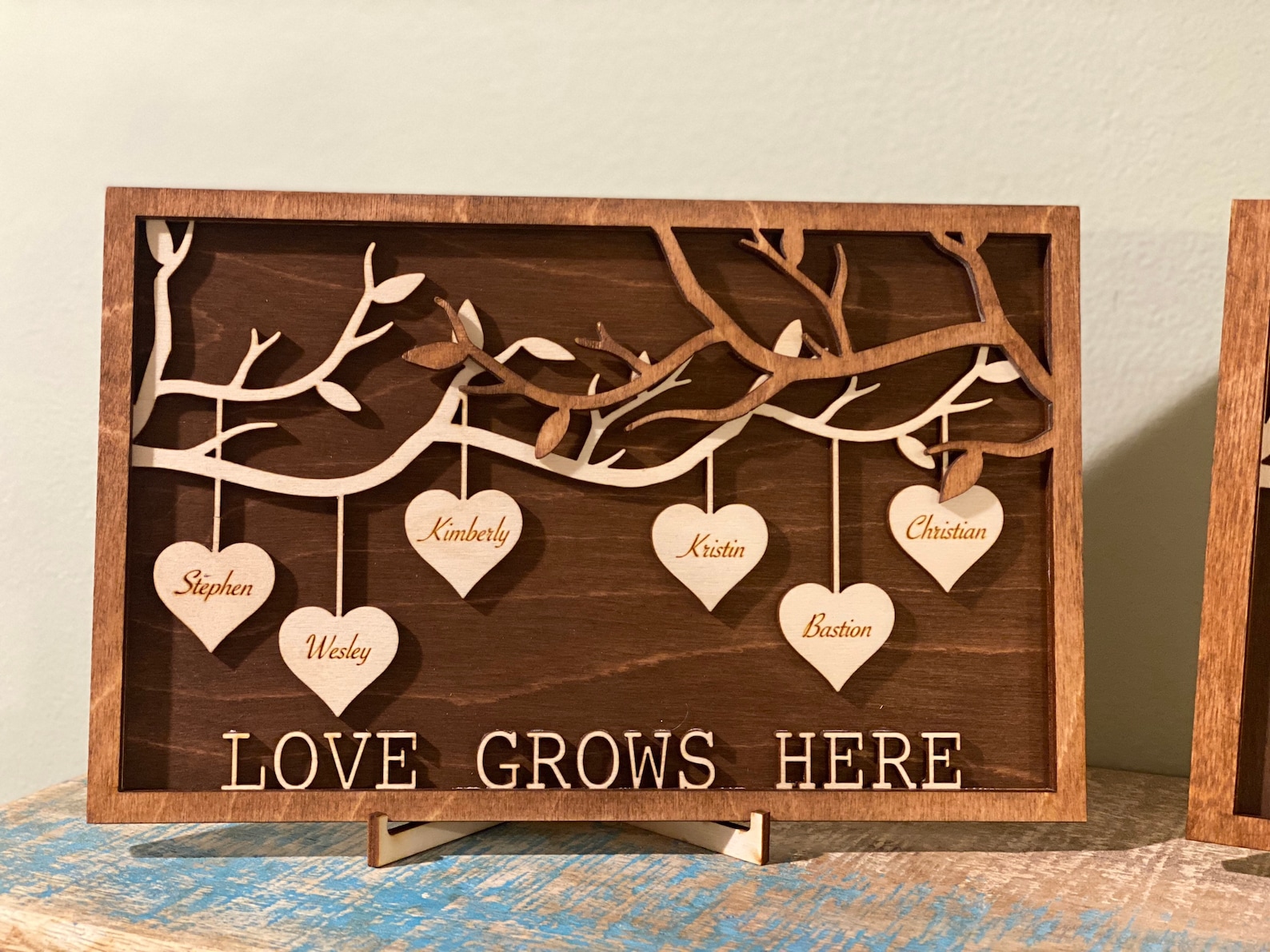 Family Tree Hanging Heart 3D Wall Hanging Decoration or Gift - Etsy