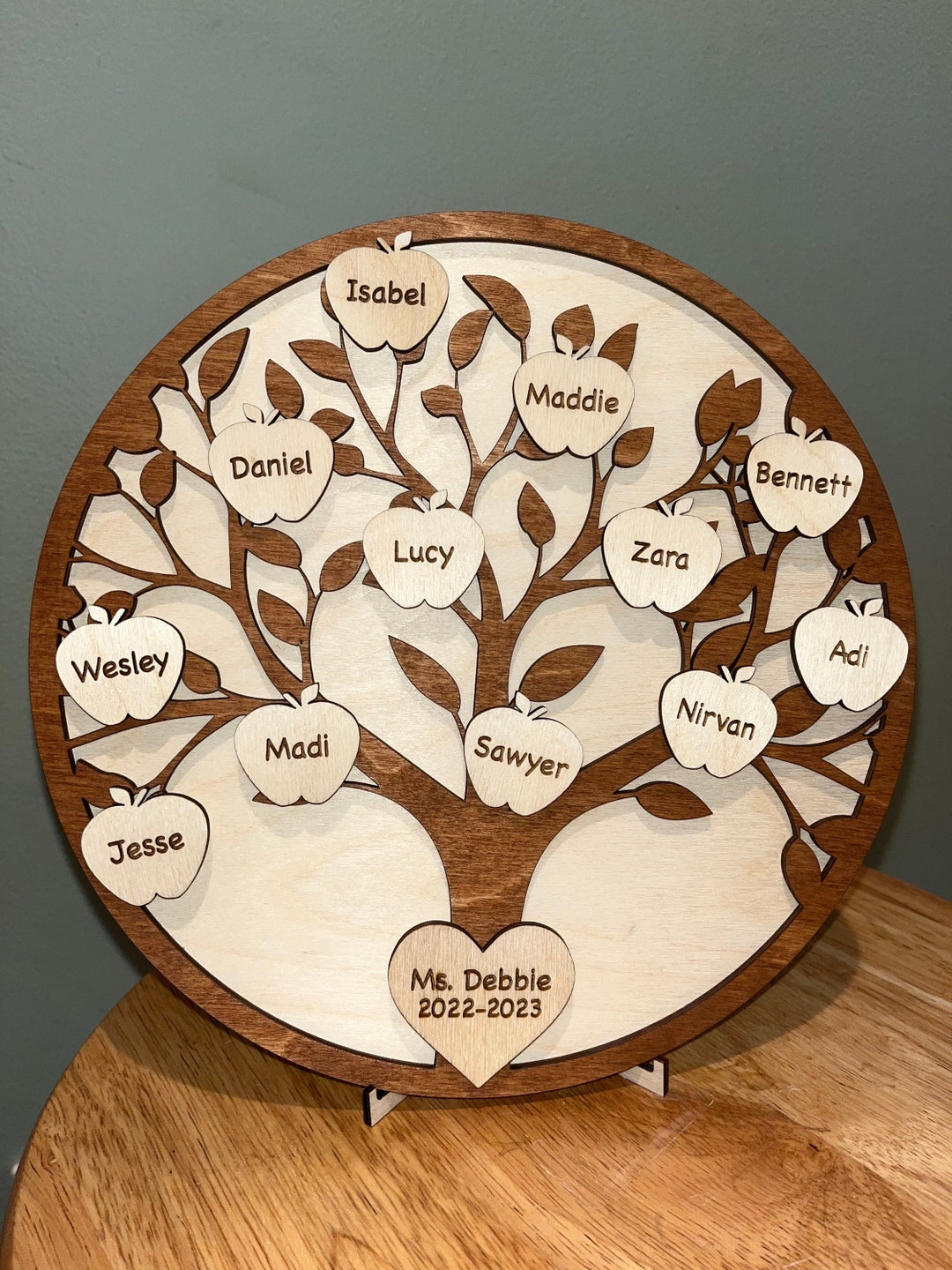 Circle Tree of Life Hanging Heart 3D Wall Hanging Decoration or Gift W ...