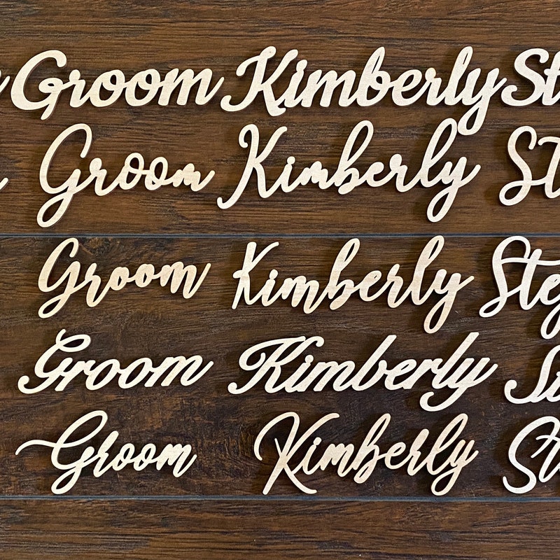Wood Name Place Setting - Etsy