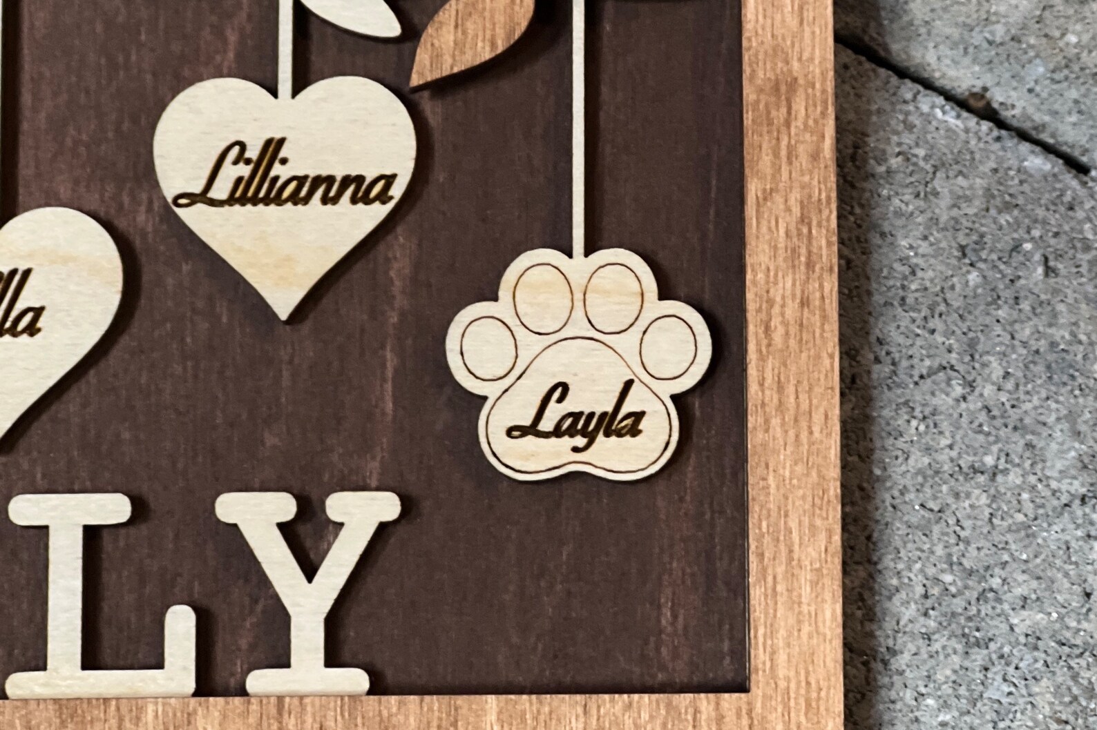 Family Tree Hanging Heart 3D Wall Hanging Decoration or Gift - Etsy