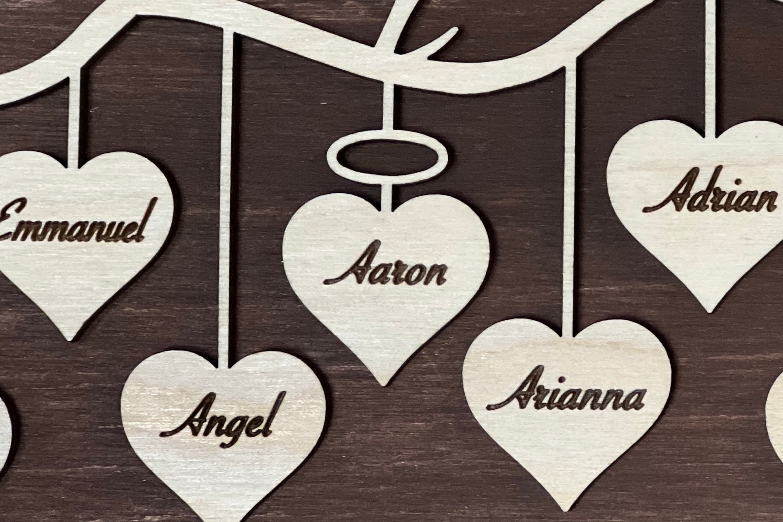 Family Tree Hanging Heart 3D Wall Hanging Decoration or Gift - Etsy