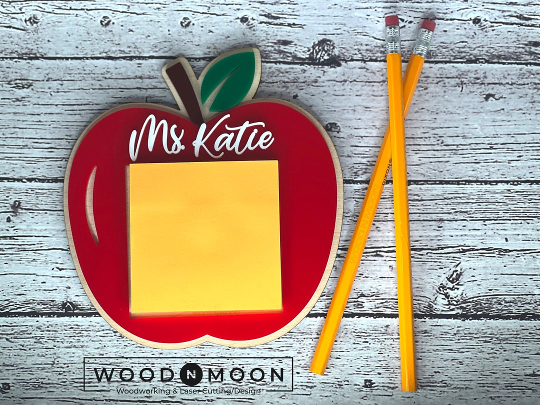 Apple Sticky Note Holder Perfect Christmas Gift for Teacher Desk ...