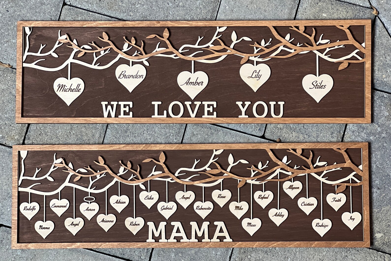Family Tree Hanging Heart 3D Wall Hanging Decoration or Gift - Etsy