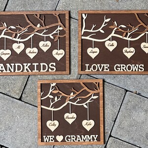 Family Tree Hanging Heart 3D Wall Hanging Decoration or Gift - Etsy