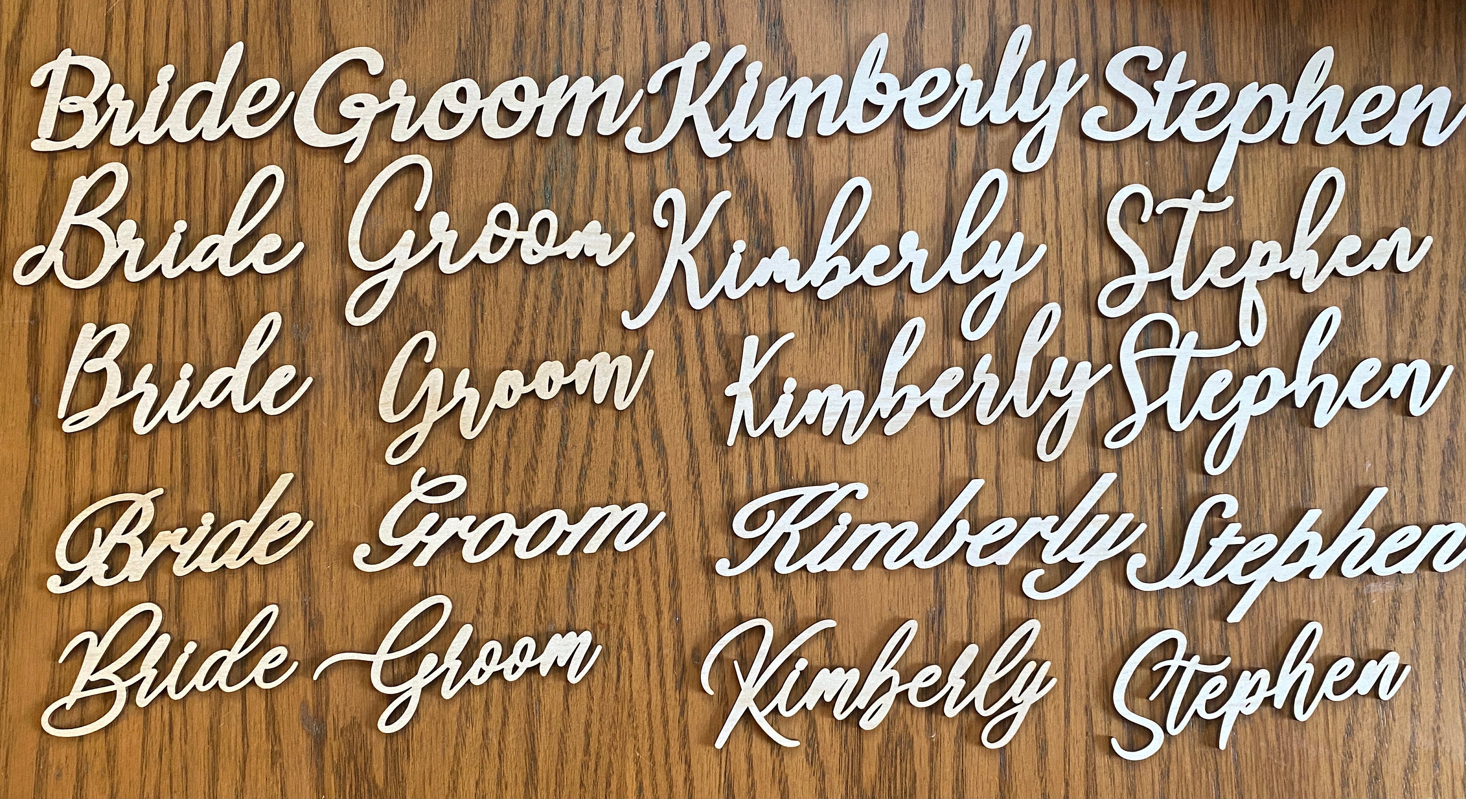 Custom Wooden Place Names | Wedding Place Setting | Wood Place Card ...