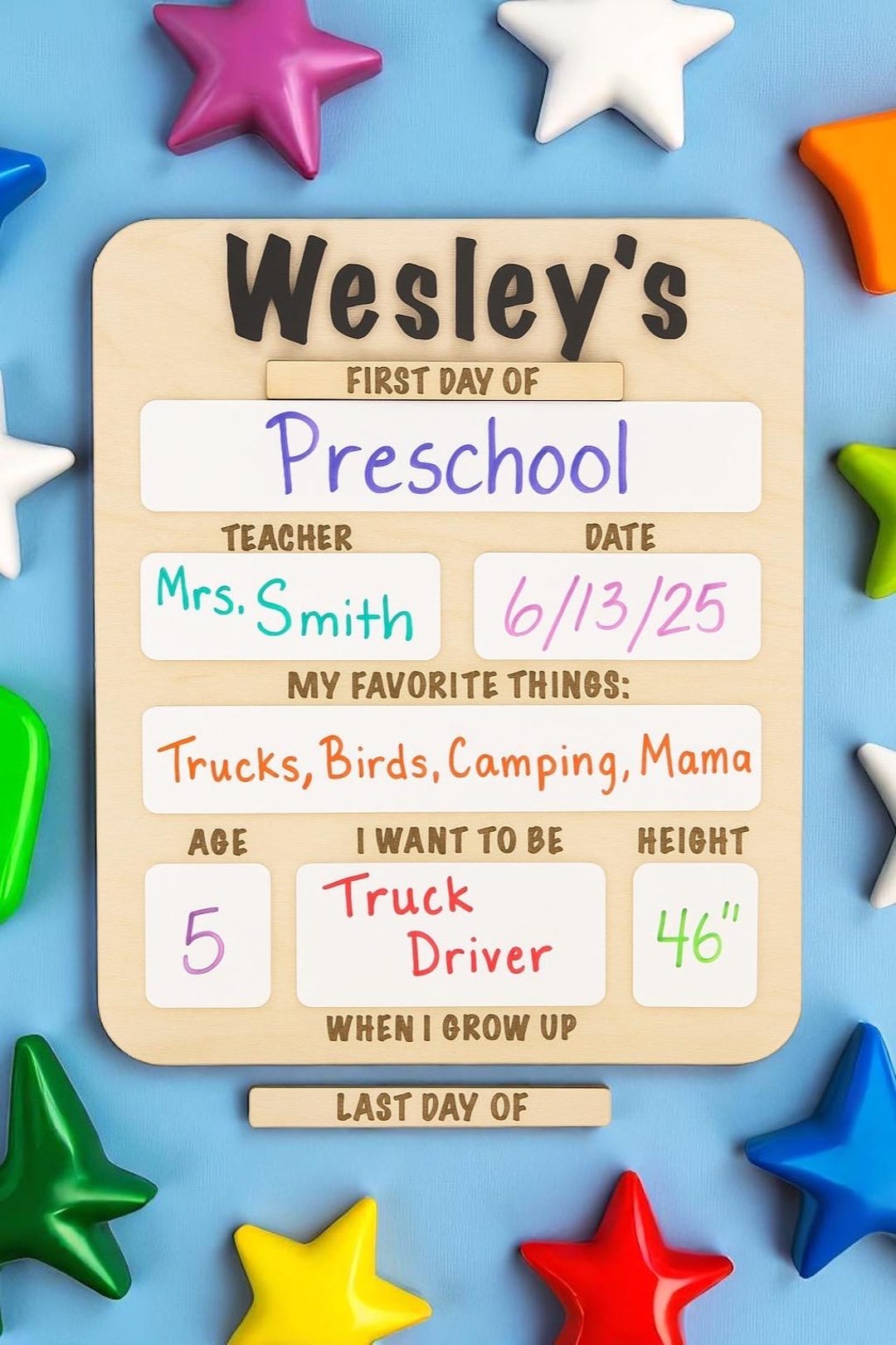 First & Last Day of School Sign | Back to School Photo Prop ...