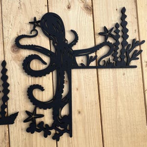 UNDER THE SEA Ocean Aquatic Door Corner Sign | Wood Marine Animal Decor ...