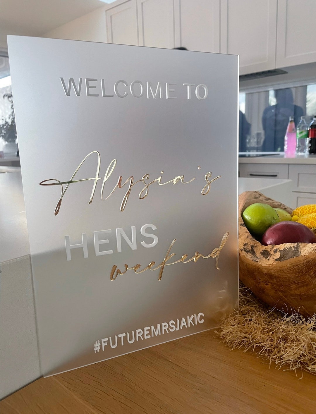 Hens Sign Hens Welcome Sign Hens Party Personalised Acrylic Sign - Etsy ...