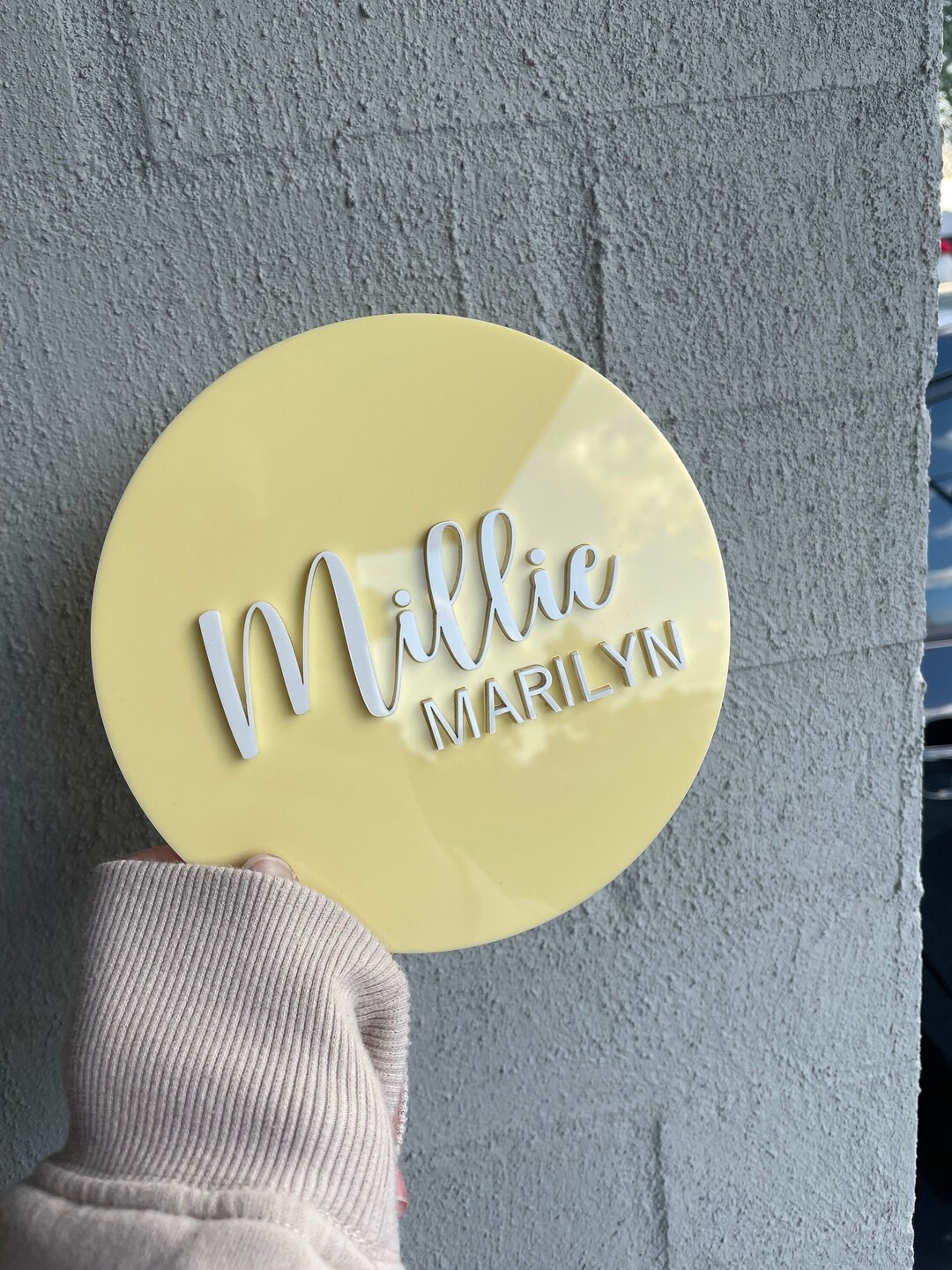 3D Acrylic Name Plaque Wall Decor Shelf Decor Double Layered - Etsy