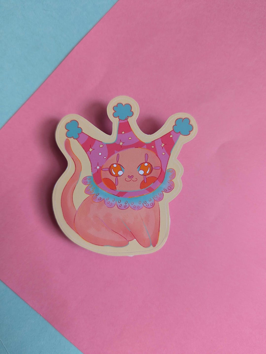 Jester Kitty Sticker Cat Clown Cute Decal - Etsy UK
