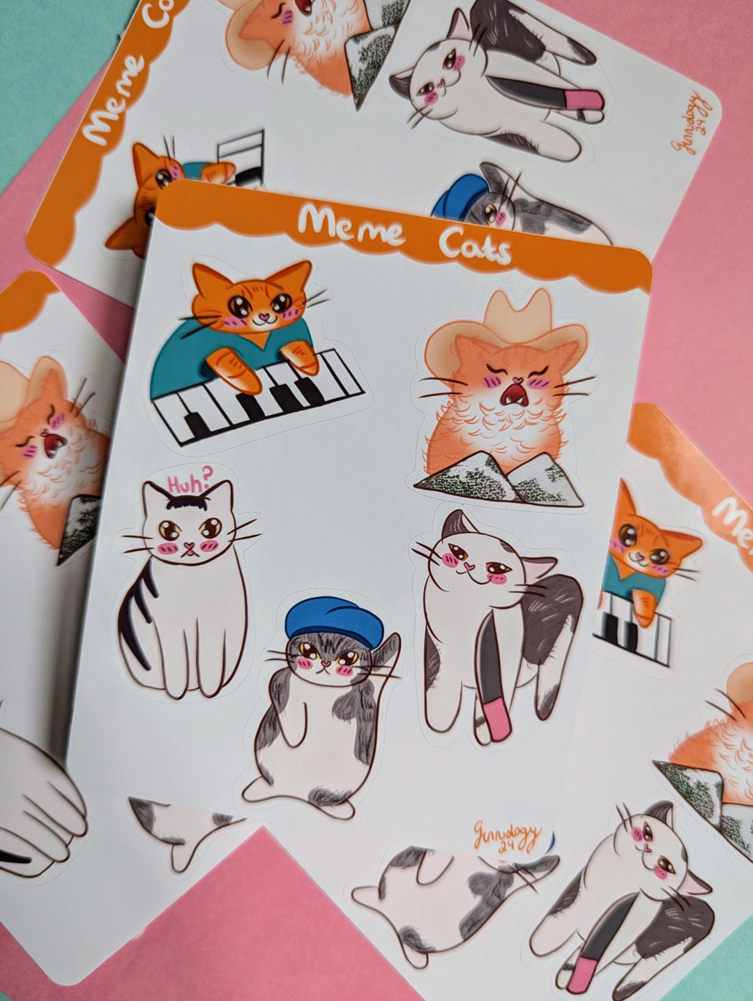 Meme Cats Sticker Sheet - Etsy