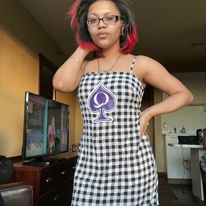 Sexy Qos Dress for Queen of Spades, Black White Checker Board With ...