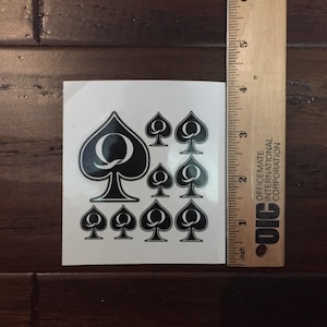 Queen of Spades Temporary Tattoo Set for Qos - 3 Sheets - 27 Piece ...