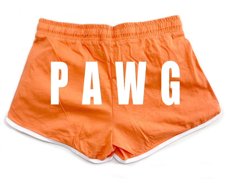 Pawg Shorts With White Trim And Draw String Etsy