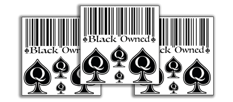 Black Owned Temporary Tattoo Set Queen of Spades QOS 15 Pieces - Etsy