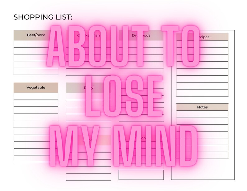 DIY Mealplan Printables. Includes Recipe Pages, Weekly Menu, and ...