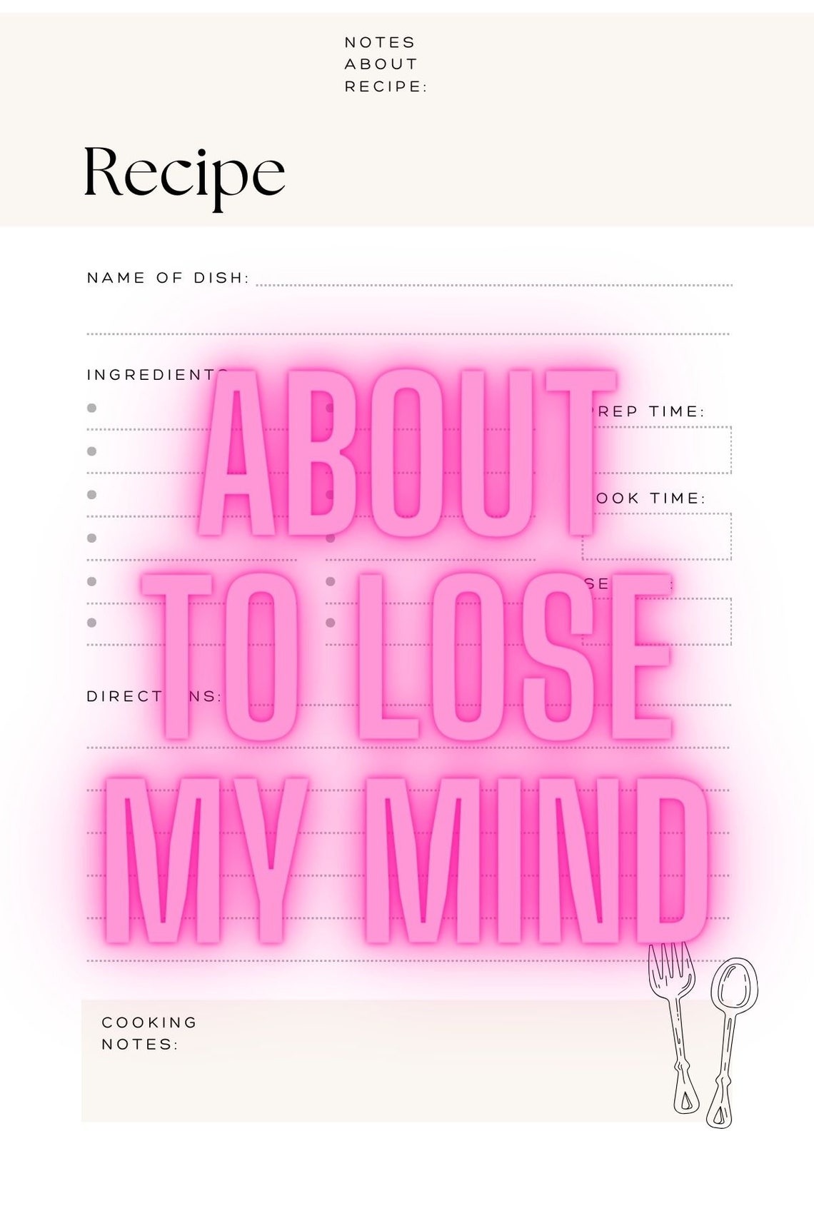 DIY Mealplan Printables. Includes Recipe Pages, Weekly Menu, and ...