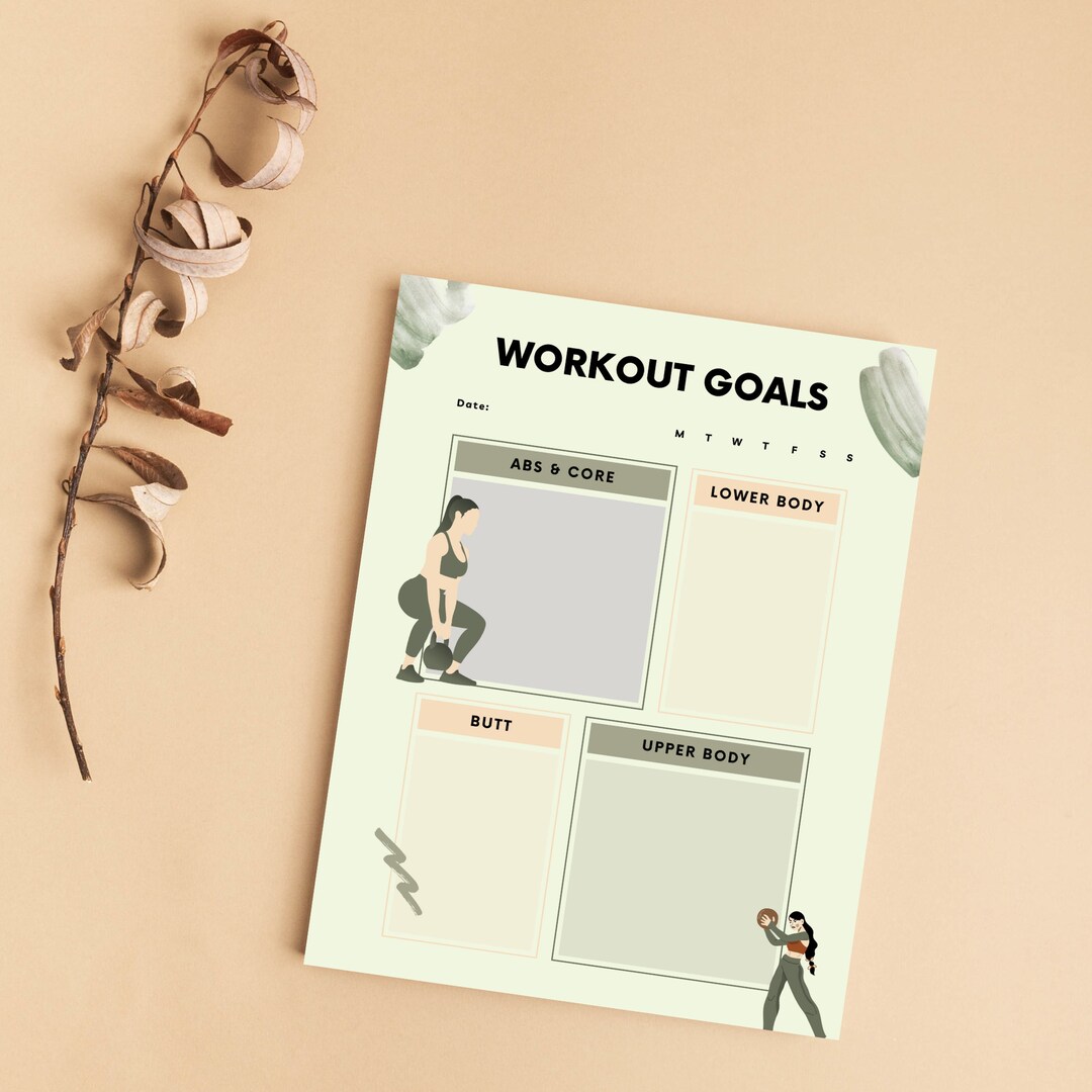 Editable Workout Planner, Workout Planner Pdf, Fitness Tracker, Fitness ...
