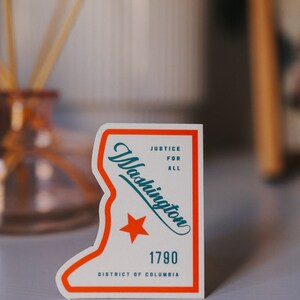 Washington DC Vinyl Fridge Magnet, Washington DC Map Magnet, Iconic DC ...