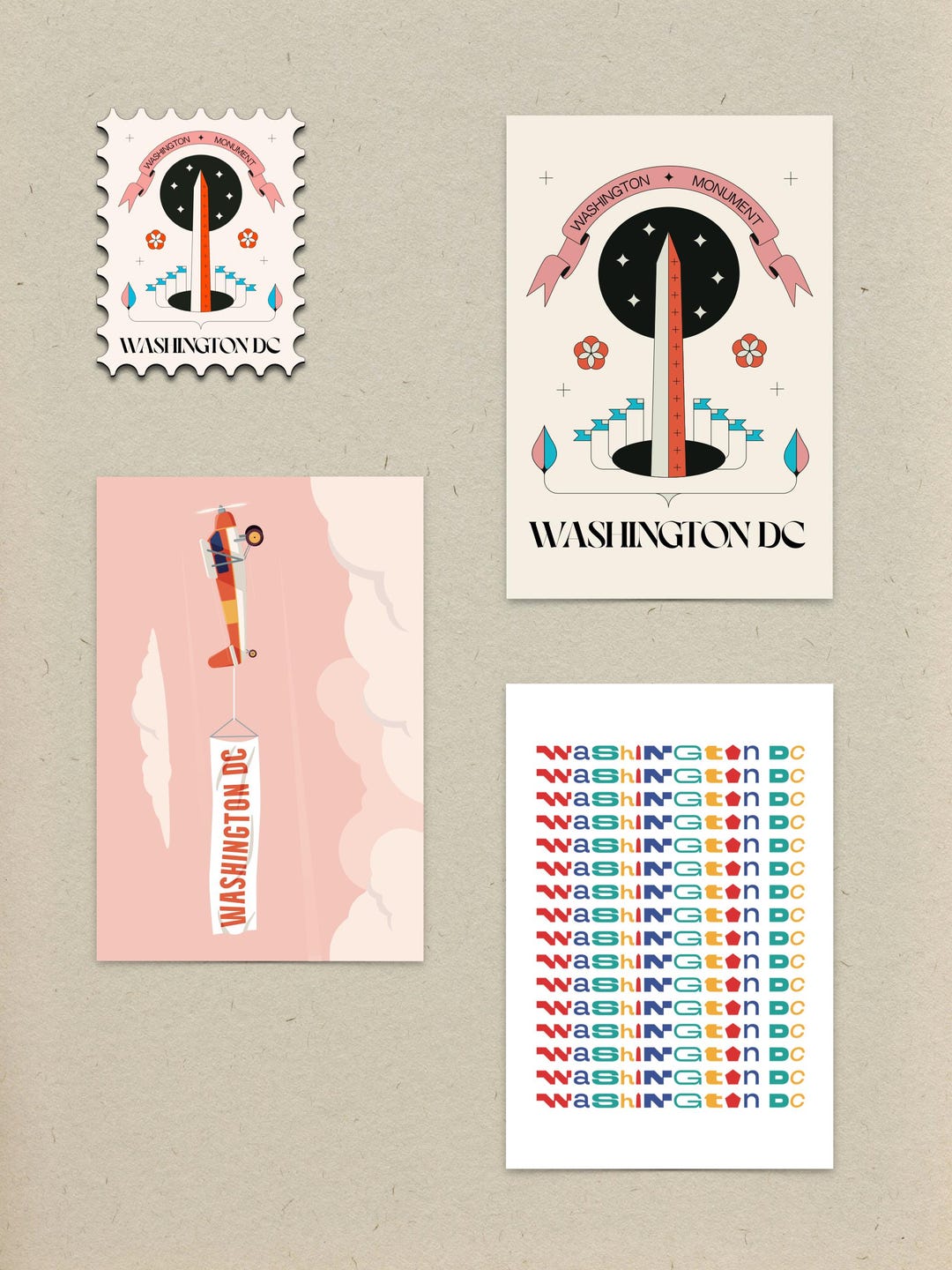 Washington DC Bundle / Monuments & Memories, Magnet and Postcard Trio ...