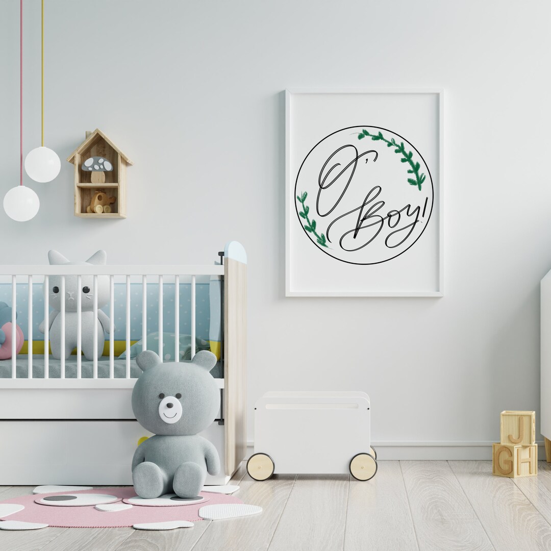 O' Boy Digital Download Sticker Wall Art - Etsy
