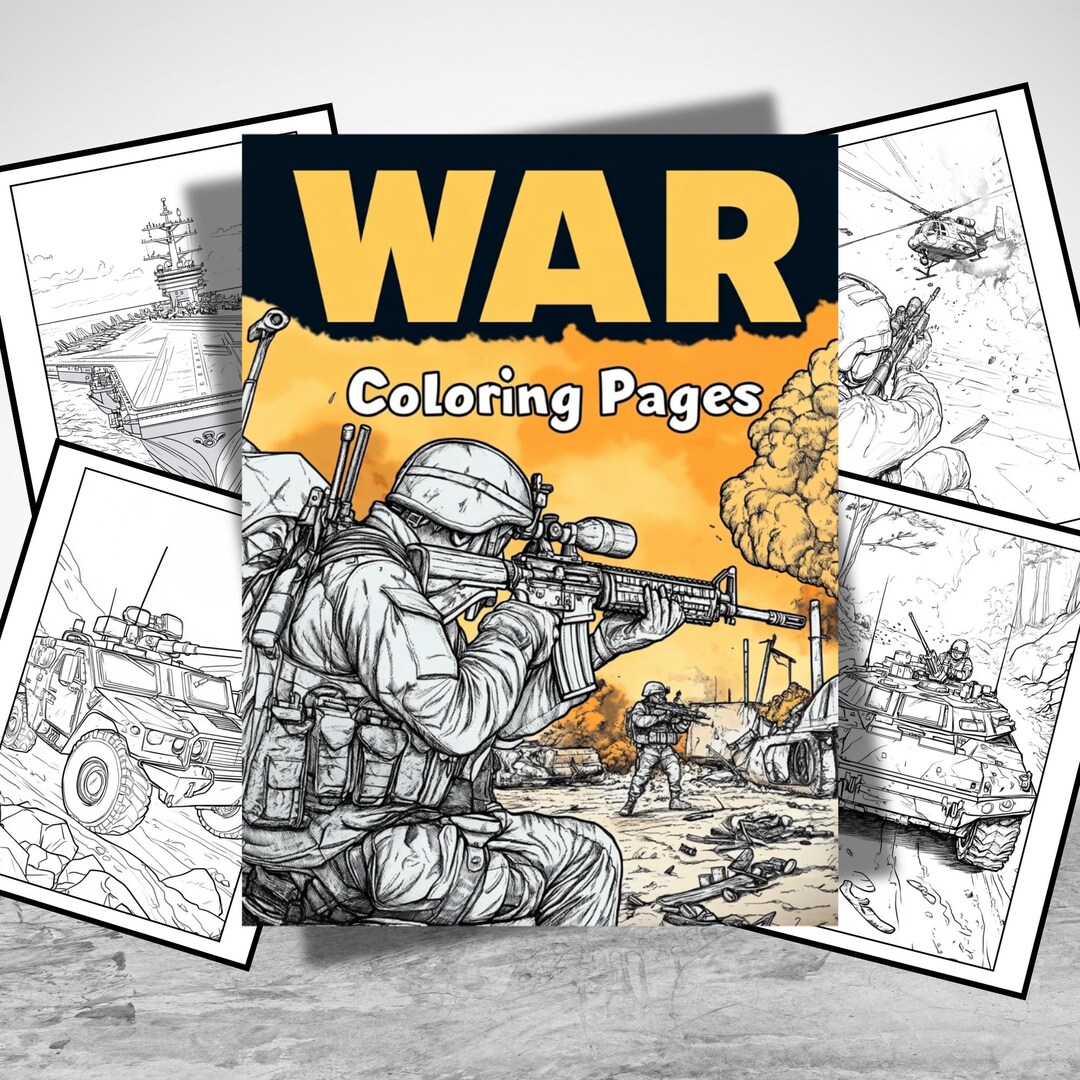 War Coloring Pages Digital Coloring Military Coloring Adult Coloring ...